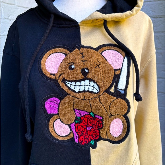 Sam and Colby | Tops | Sam And Colby Merch Hell Week 223 Split Personality Bear Hoodie Size ...